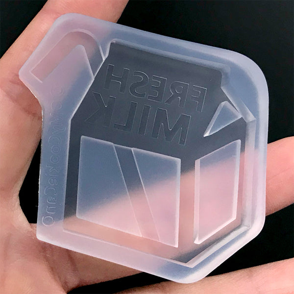 Kawaii Milk Carton Shaker Charm Mold | Fresh Milk Resin Shaker Mould ...