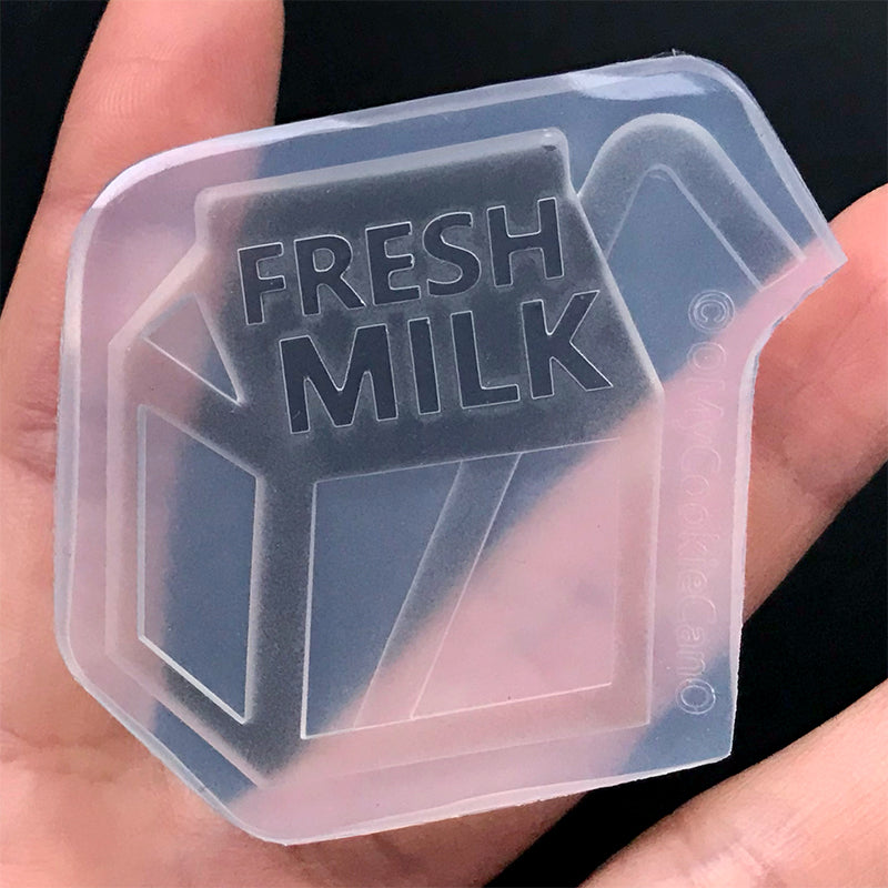 Kawaii Milk Carton Shaker Charm Mold | Fresh Milk Resin Shaker Mould ...