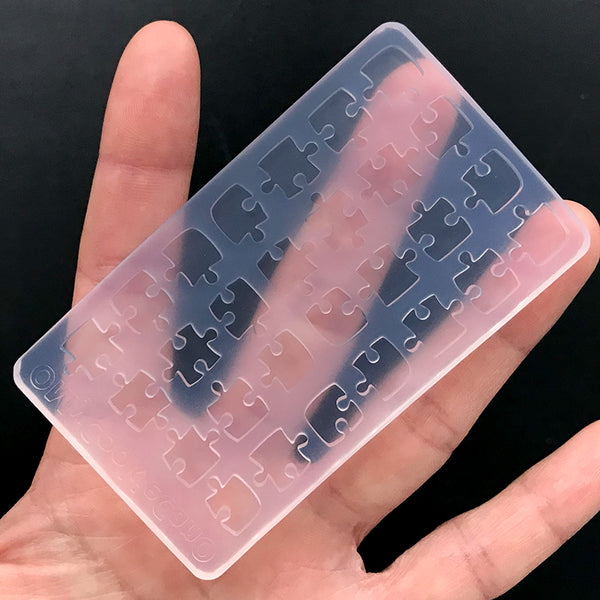 Small Puzzle Piece Silicone Mold (28 Cavity) | Resin Shaker Bit Soft M ...