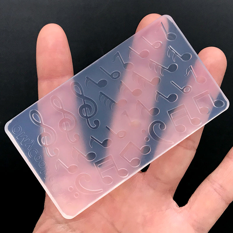 Small Music Note Silicone Mold (29 Cavity) | Musical Symbol Treble Cle ...