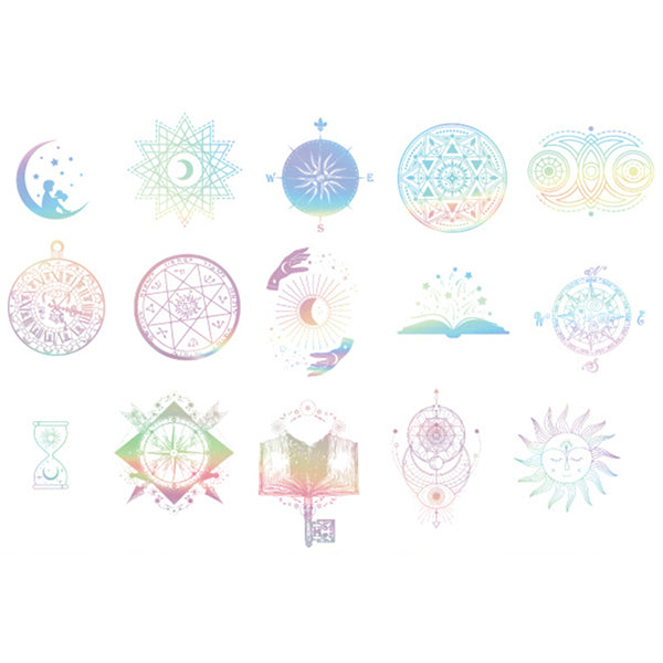 Holographic Magic Circle Stickers | Holo Magic World Sticker | Mahou K ...