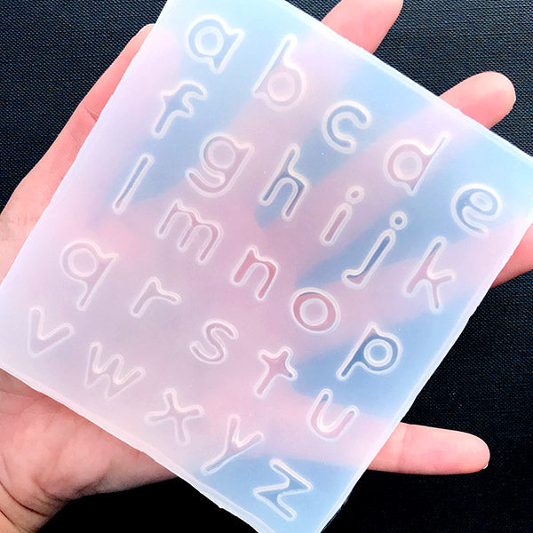 Lowercase Letter Silicone Mold (26 Cavity) | Small Letter Clear Mold f ...