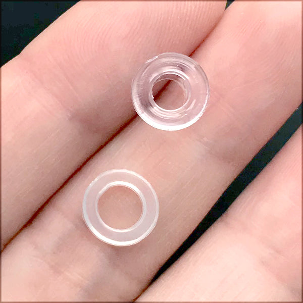4mm Plastic Grommets and Washers | Transparent Clear Eyelets for Leath ...