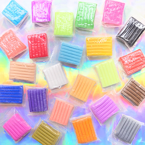 Polymer Clay (Set of 24 pcs) | Modeling Clay Starter Set with 24 Color ...