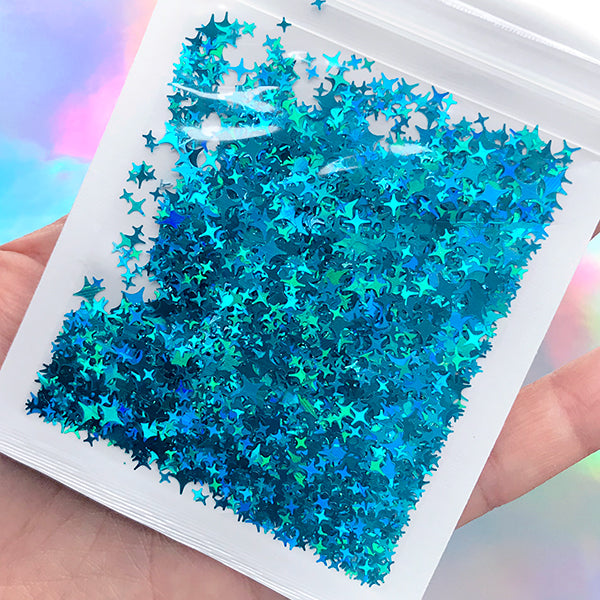 Aurora Borealis 4 Point Star Confetti | Holo Glitter | Holographic Cro ...