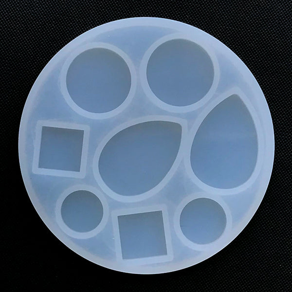 Round Square Teardrop Silicone Mold (8 Cavity) | Geometry Cabochon Mak ...