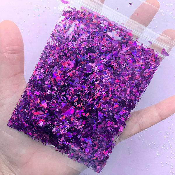 Aurora Borealis Irregular Glitter Flakes | Iridescent Confetti | Holog ...