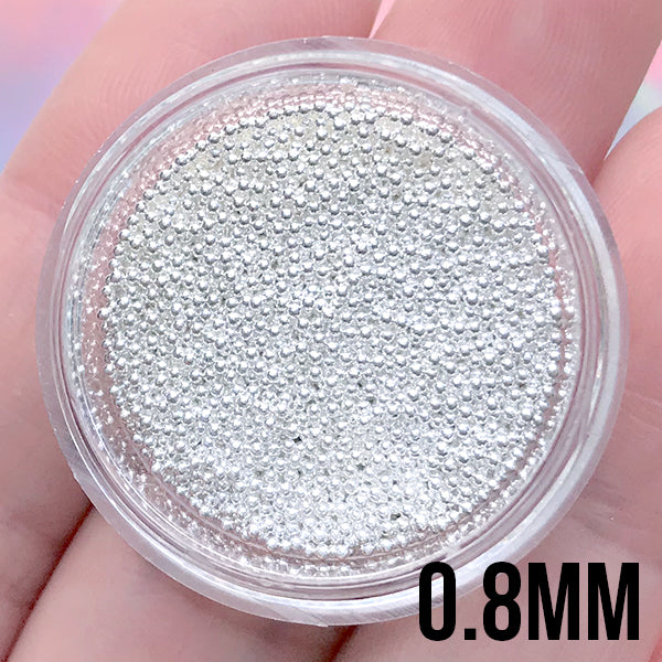 0.8mm Silver Caviar Beads | High Quality Microbeads | Metallic Micro B ...