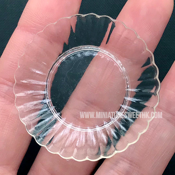 Round Miniature Plate Silicone Mold | 3D Scalloped Plate Mold | Dollho ...