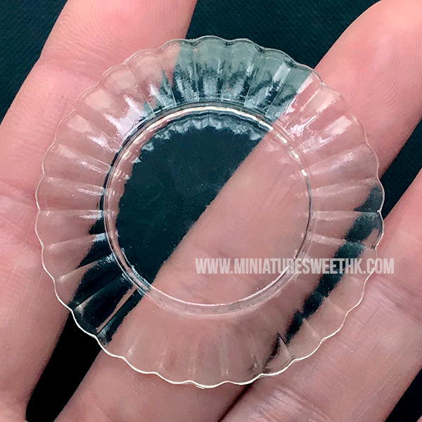 Round Miniature Plate Silicone Mold | 3D Scalloped Plate Mold | Dollho ...