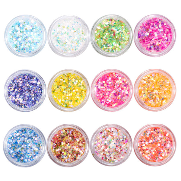 Assorted Iridescent Hexagon Glitter in Candy Color | Holographic Confe ...