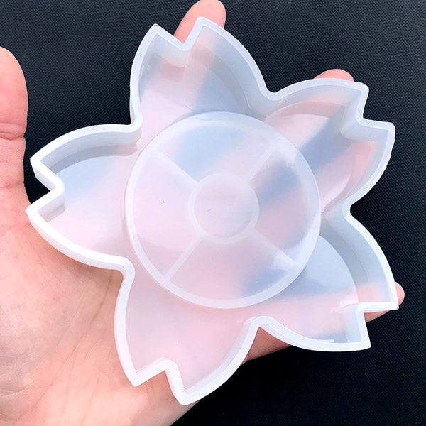 Sakura Trinket Dish Silicone Mold | Cherry Blossom Tray Mold | Floral ...