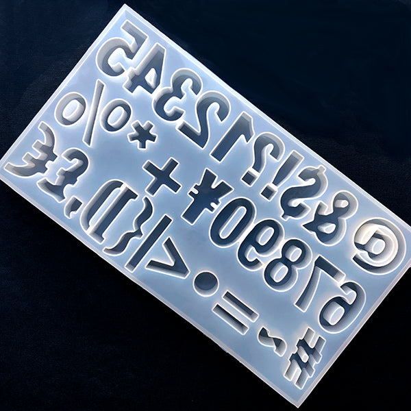 Numbers and Symbols Silicone Mold (31 Cavity) | Large Number 0 to 9 Mo ...