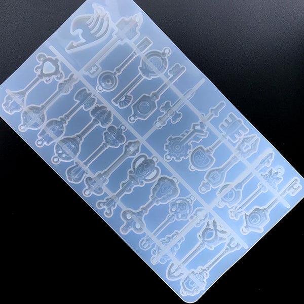 Assorted Skeleton Key Silicone Mold (24 Cavity) | Antique Filigree Doo ...