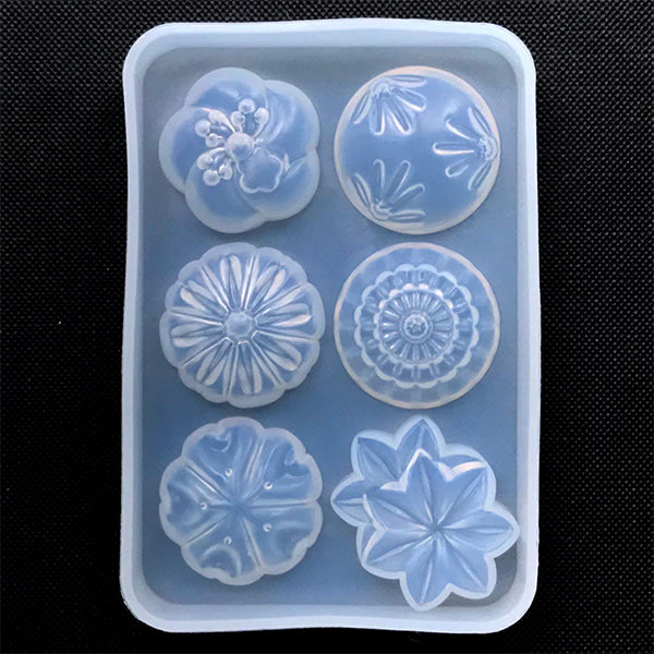 Japanese Confection Silicone Mold (6 Cavity) | Wagashi Mold | Fake Swe ...