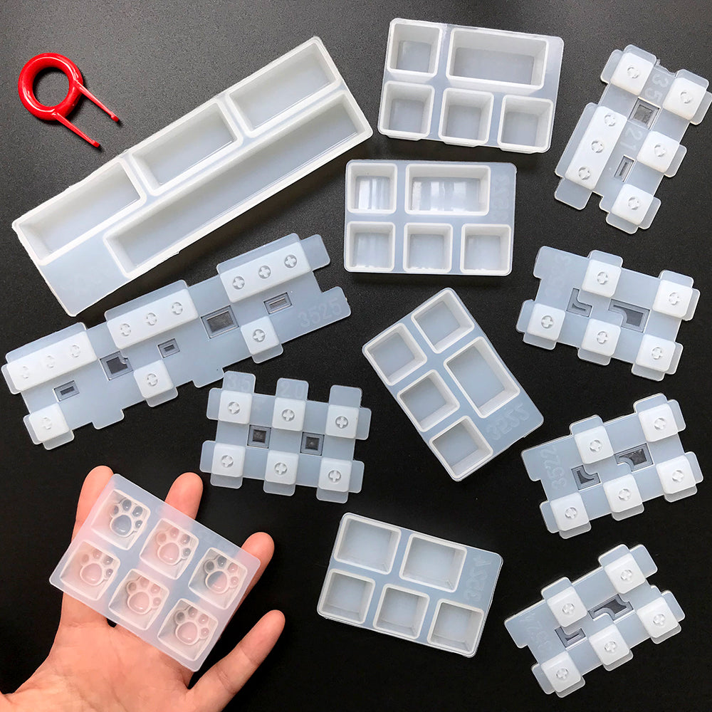 Keycap Silicone Mold for Resin Art (Full Set with Keycaps Puller) | Ka ...