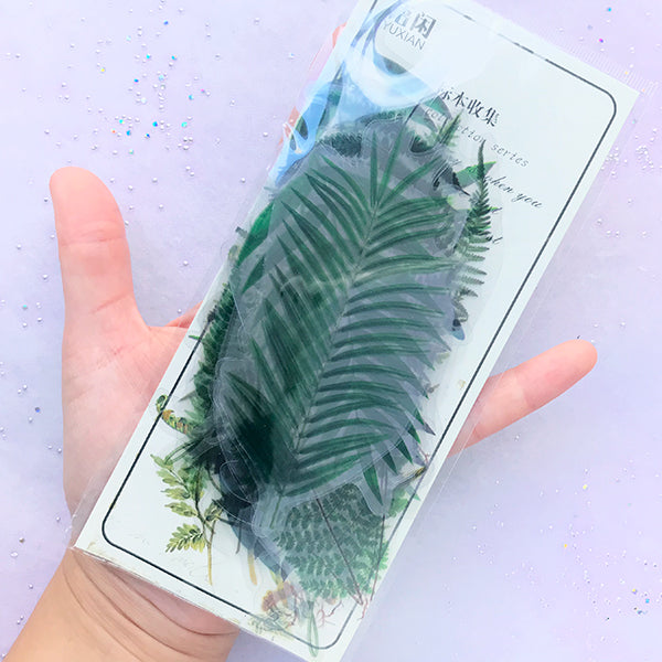 Pinnatisect Leaves Stickers | Realistic Pressed Leaf Embellishments fo ...