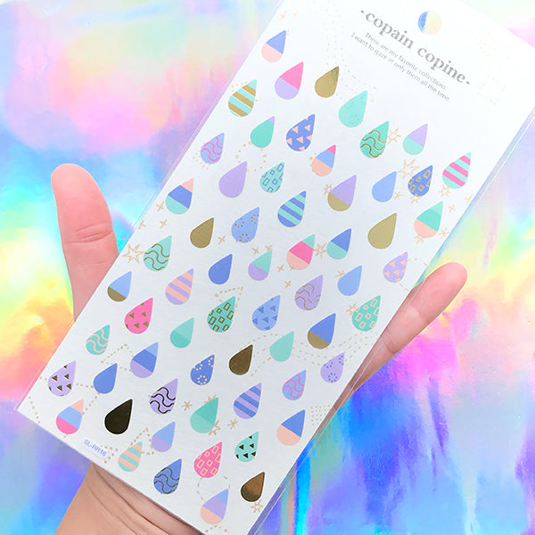 Tear Drop Deco Stickers | Teardrop Stickers | Planner Decoration | Scr ...