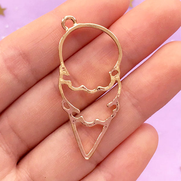 Double Scoop Ice Cream Open Bezel for UV Resin Filling | Kawaii Craft ...