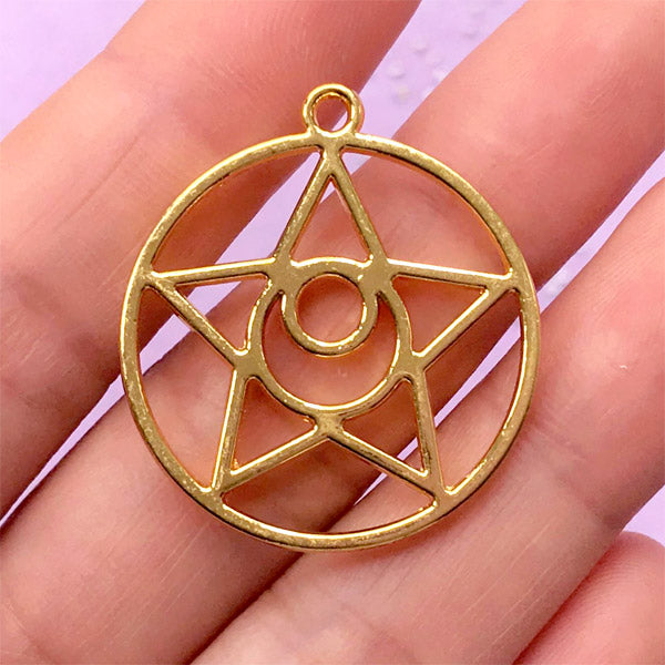 Magic Circle Open Bezel Charm | Magical Girl Deco Frame for UV Resin F ...