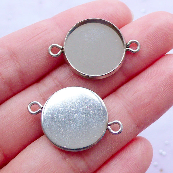 16mm Bezel Cup | Stainless Steel Bezel Connectors | Round Bezel Links ...