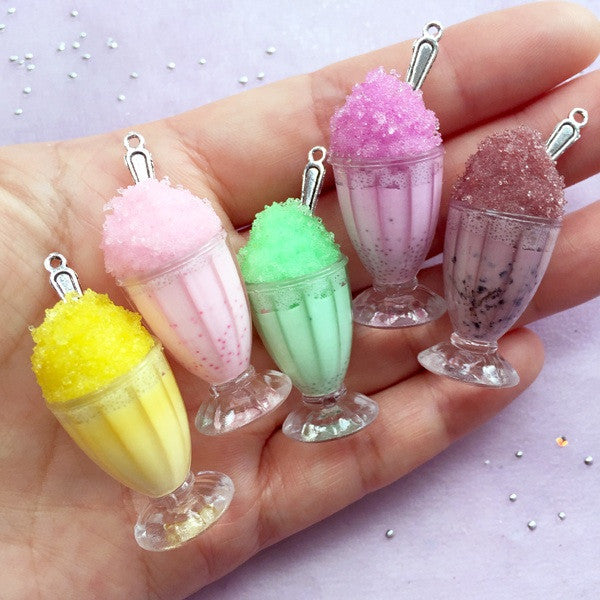 Miniature Milkshake Glass | Dollhouse Ice Cream Sundae Glasses | Mini ...