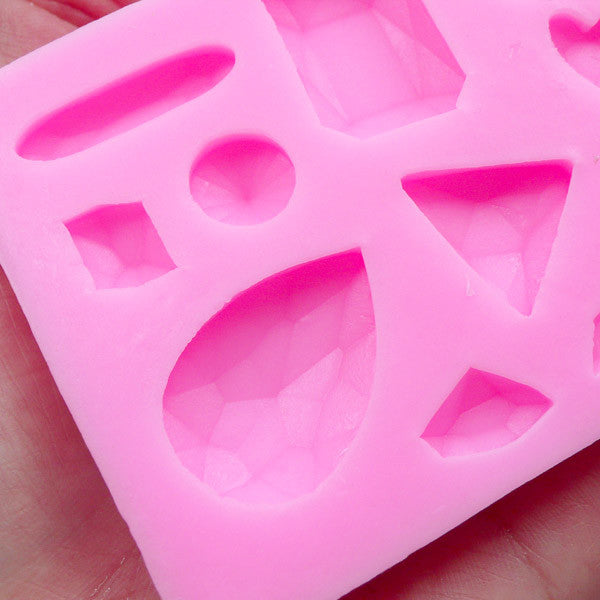 Rhinestone Silicone Mould in Different Shapes (14 Cavity) | Flexible M ...
