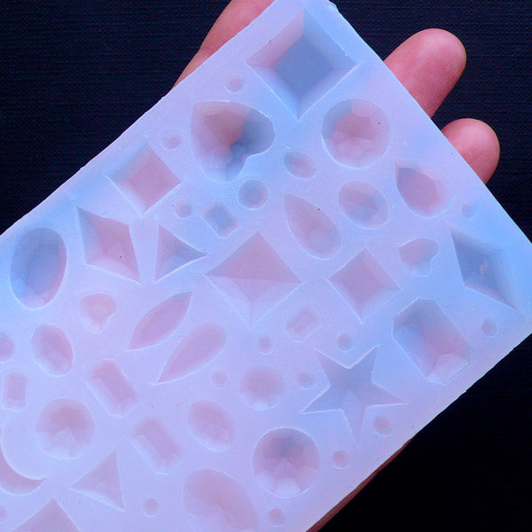 Rhinestone Flexible Mold in Various Shapes (64 Cavity) | Silicone Moul ...