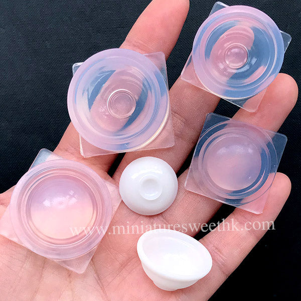 Dollhouse Bowl and Lid Silicone Mold | 3D Miniature Tableware Mold | D ...