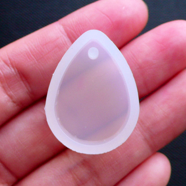 Teardrop Pendant Silicone Mold | Tear Drop Charm Flexible Mould | Resi ...