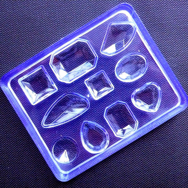 Rhinestone Molds in Various Shapes (10 Cavity) | Kawaii Jewel Moulds ...