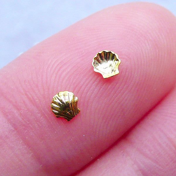CLEARANCE Scallop Nail Charms | Seashell Nail Art | Sea Shell Nail Des ...