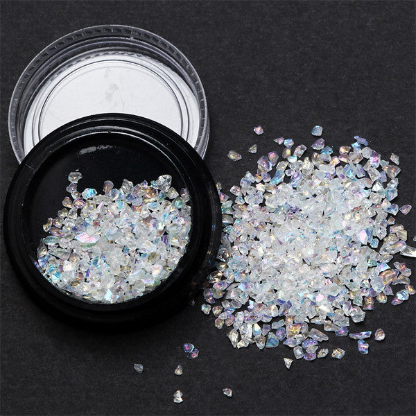 Fake Crystal Flakes in AB Color | Iridescent Quartz Flakes in Irregula ...