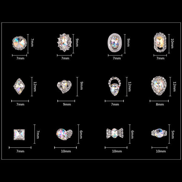 Bling Bling AB Rhinestones in Various Shapes | Assorted Faceted Glass ...