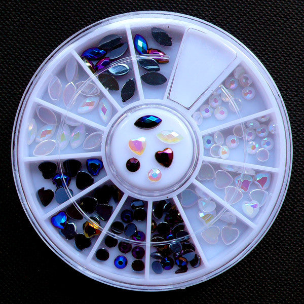 Assorted Acrylic Rhinestone Wheel in Heart, Navette & Round Shapes | A ...