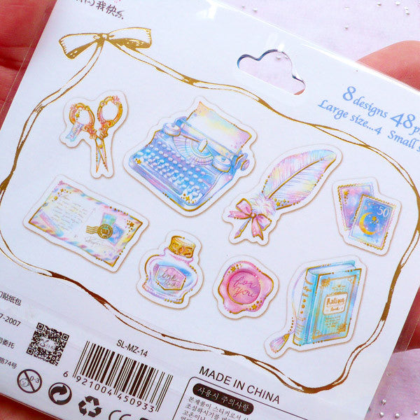 Vintage Stationery Stickers | Antique Letter Writing Kit Stickers | Pl ...