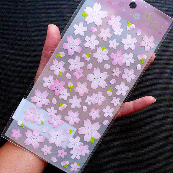 Pink Sakura Stickers by Mind Wave | Japanese Cherry Blossom Stickers ...