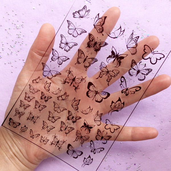 Black Butterfly Clear Film | Resin Fillers | Insect Embellishments for ...