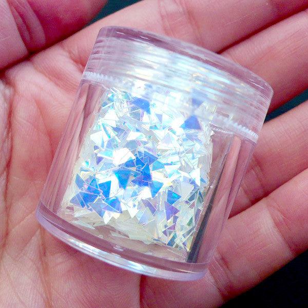 Iridescent Triangle Confetti | Holographic Sprinkles | Sparkle Geometr ...