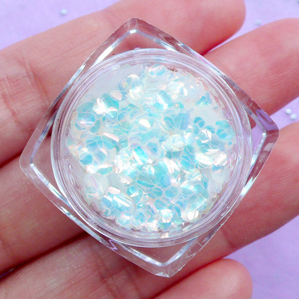Iridescent Hexagon Fish Scale Flakes | Kawaii Chunky Glitter | Aurora ...
