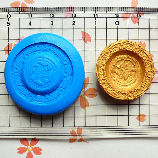Dollhouse Mold Round Plate Mold 26mm Flexible Silicone Mold Miniature ...