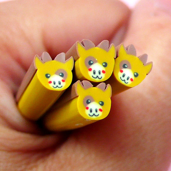 Cow Polymer Clay Cane Cow Fimo Cane Fake Miniature Sweets Decoration N ...