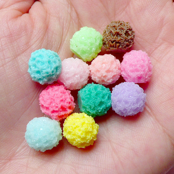 Gum Drop Cabochon Mix / Assorted Hard Sugar Candy Cabochons (11pcs / 9 ...