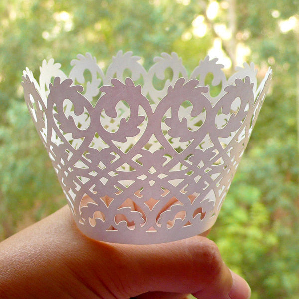 Filigree Cupcake Wrappers 50Pcs Cupcake Wrappers Artistic Bake Cake