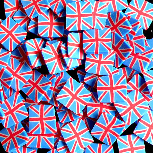 UK Flag Polymer Clay Cane United Kingdom Flag Fimo Cane British Flag C ...