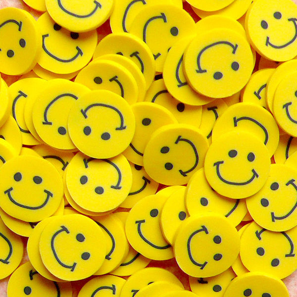 Polymer Clay Cane - Yellow Smiling / Smiley Face - for Miniature Food ...