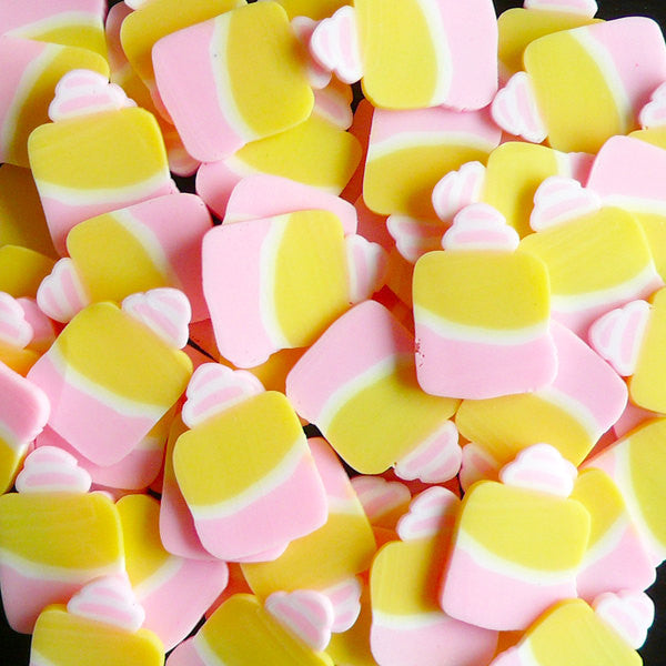 Pink and Yello Cupcake Fimo Cane Mini Sweets Polymer Clay Cane (LARGE ...