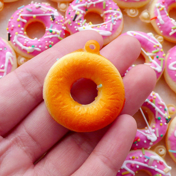 Kawaii Squishy Charm / Donut Squishy / Fake Doughnut Charm with Sprink ...