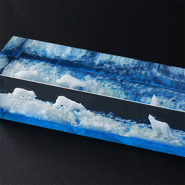 Polar Bear Resin Inclusion | 3D Animal Figurine for Miniature Resin Wo ...